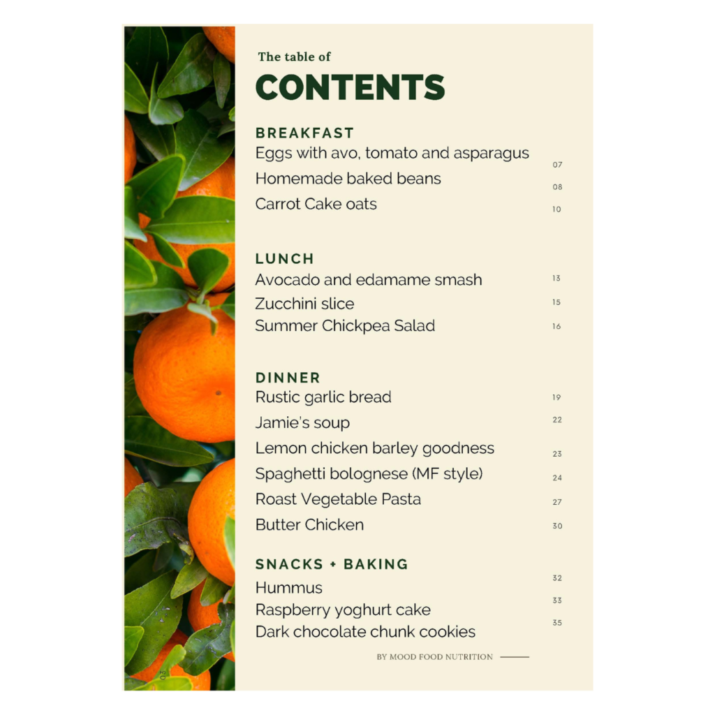 Mood Food E-Recipe Book - Mood Food Nutrition